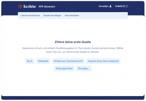 Scribbr-Generatoren: Literaturverzeichnis einfach erstellen